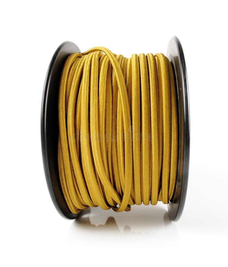 Spool of Yellow Wire stock image. Image of coil, white - 15358683