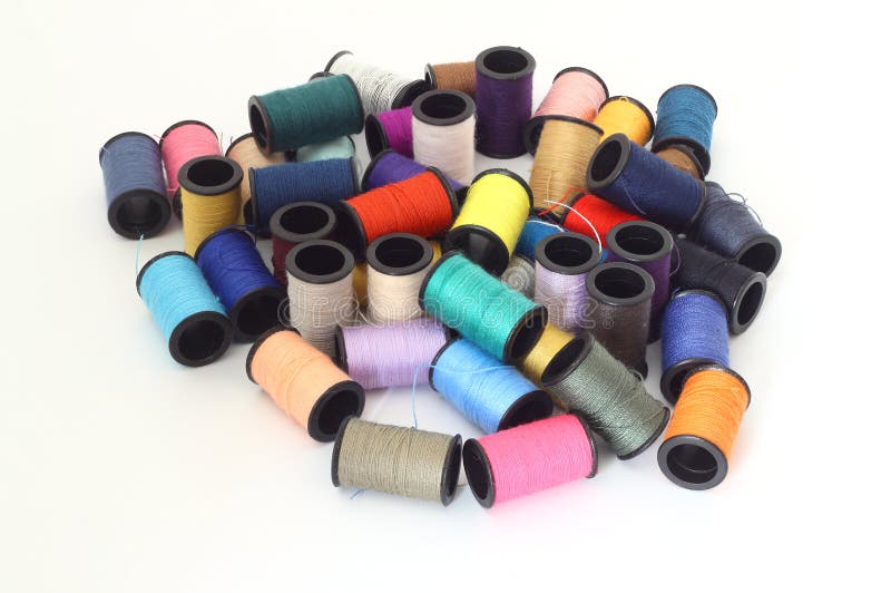 609 Different Color Spools Thread Textile Industry Background Stock ...