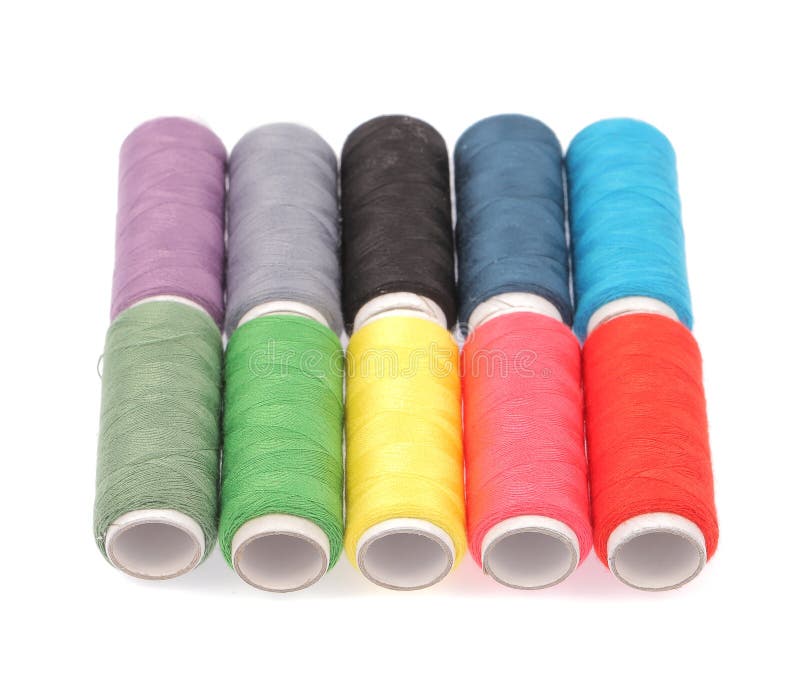 Spools of colours threads stock image. Image of reel - 44105041