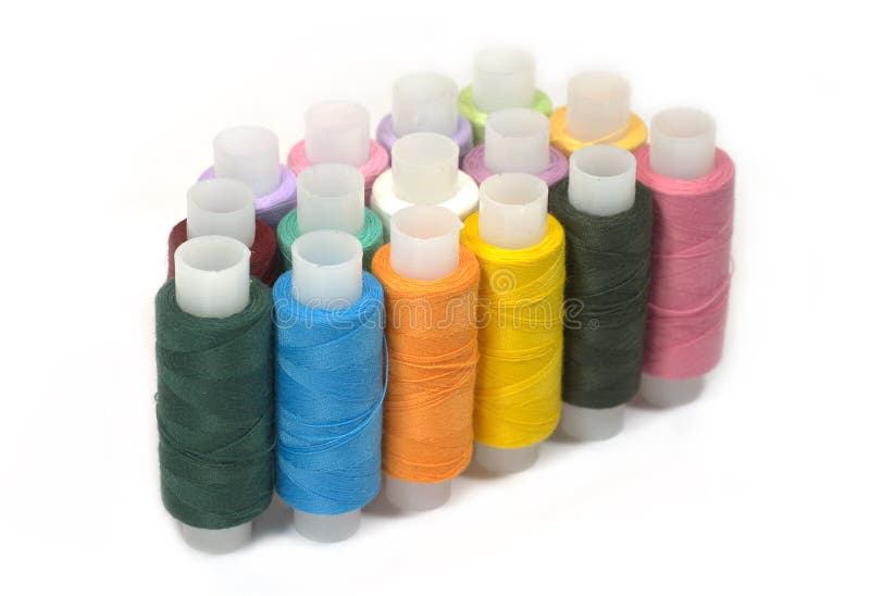 Spools with Different Color Sewing Threads Stock Photo - Image of ...