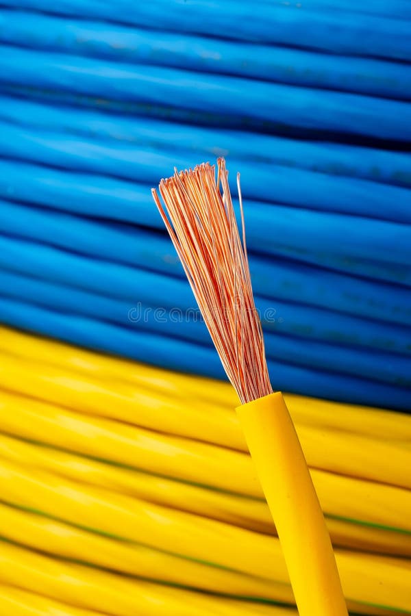 Spools of Electrical Wire on White Background Stock Photo - Image of ...