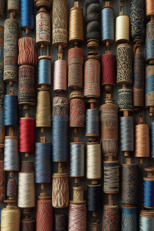 Spools Multicolored Sewing Threads Form Background Stock Photos - Free ...