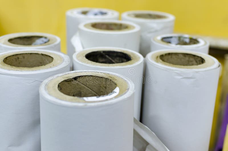 Spools of Paper in the Printing Plant Stock Image - Image of place ...