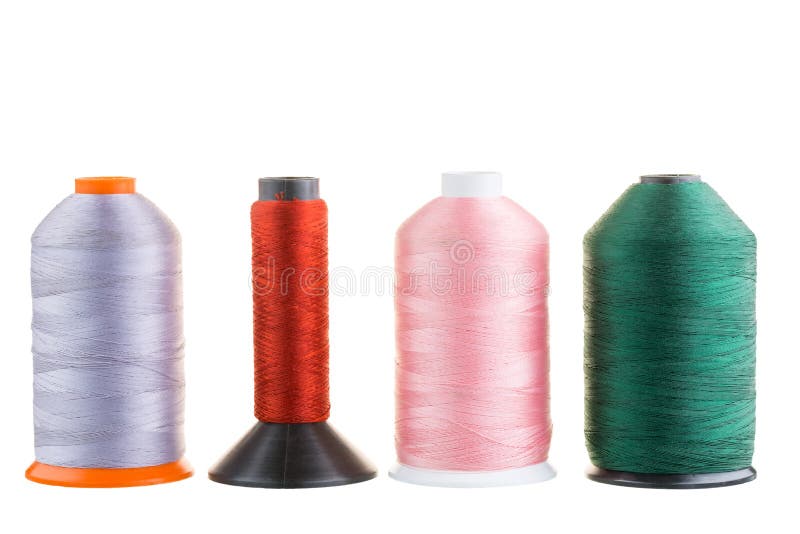Spools of Silk Thread in a Row Stock Image - Image of group, creativity ...