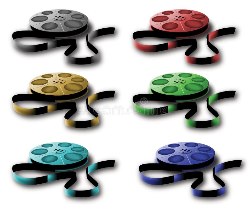 Spools with Tape. Different Colors. Stock Illustration - Illustration ...