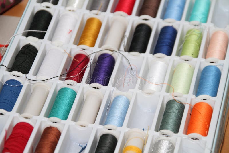 Spools of thread stock image. Image of craft, colour - 17134409