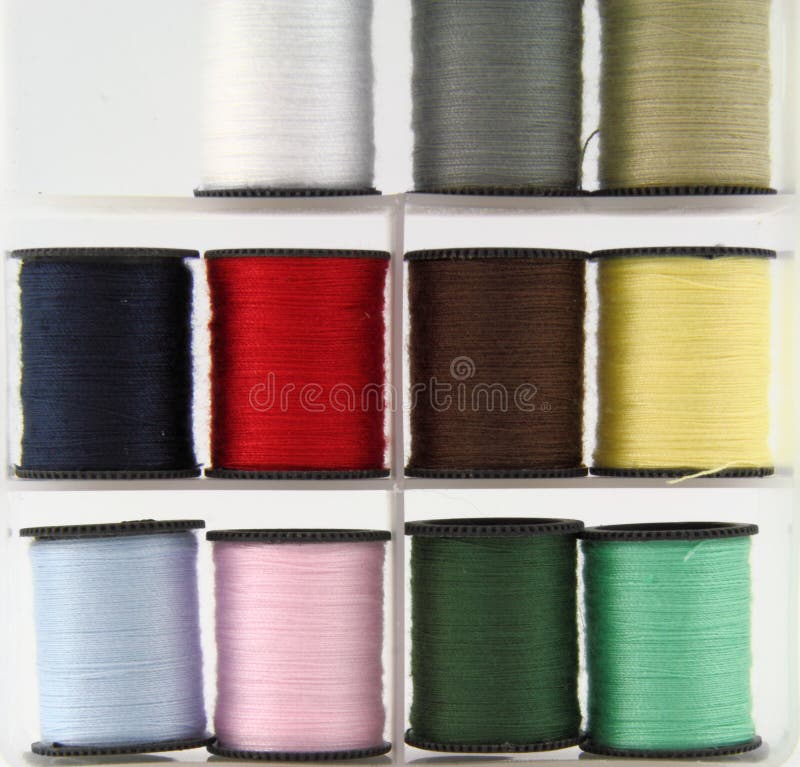 Spools of thread stock image. Image of green, yellow - 25679369