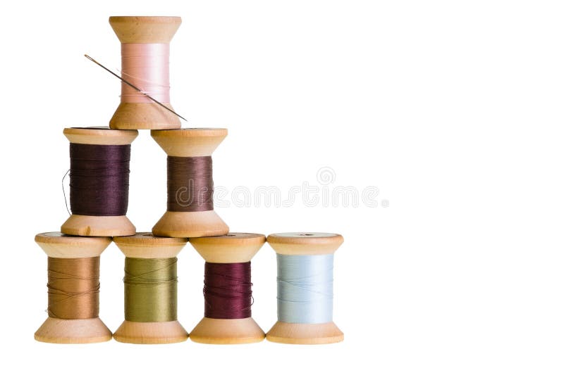 Spools of Thread Isolated on White Stock Image - Image of spool ...