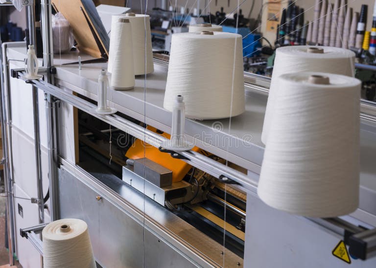 Spools with Thread at Knitting Shop View Stock Image - Image of alarm ...