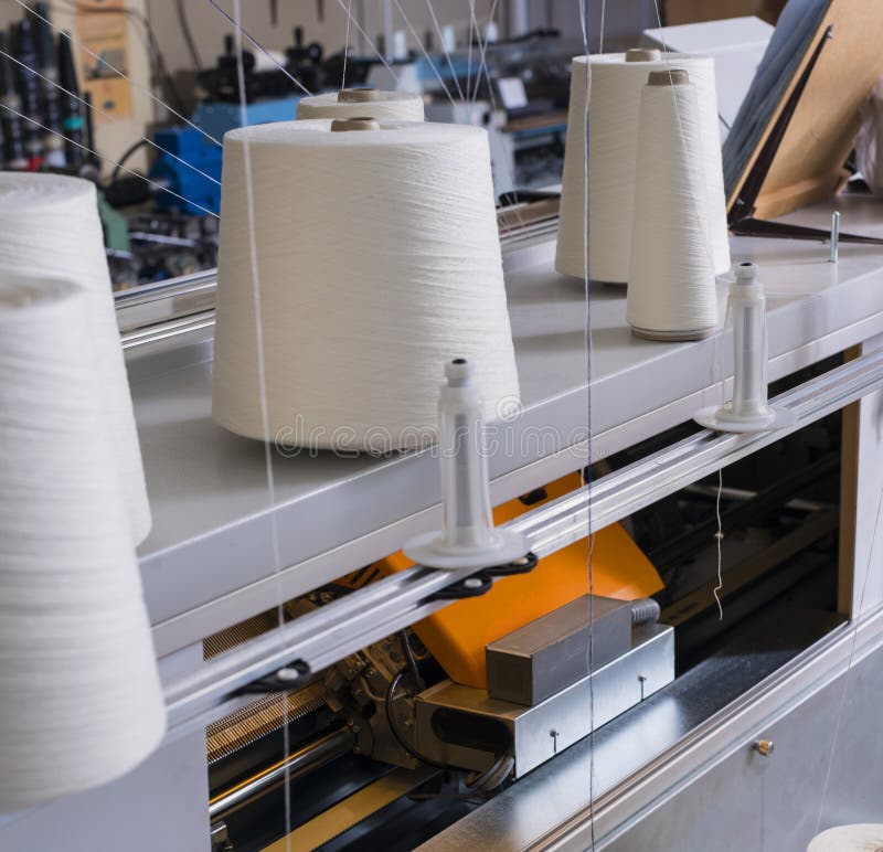 Spools with Thread at Knitting Shop View Stock Image - Image of ...