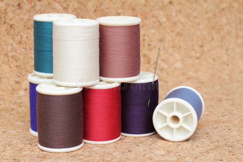 Spools of thread stock image. Image of green, purple - 41416893