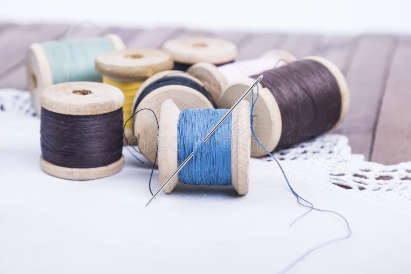 Spools of thread stock image. Image of embroidery, needlework - 19133403
