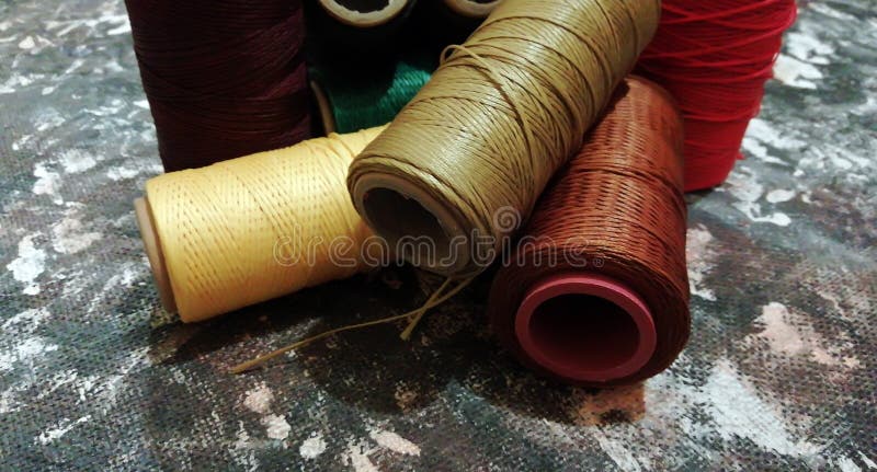 Spools of Thread. Photo for Design Stock Photo - Image of macro, cloth ...