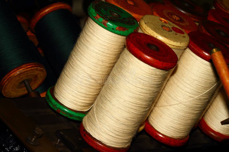 Spools of wool stock image. Image of sewing, making - 185899261