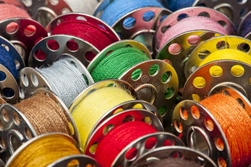 Spools of yarn stock photo. Image of material, shining - 16700556