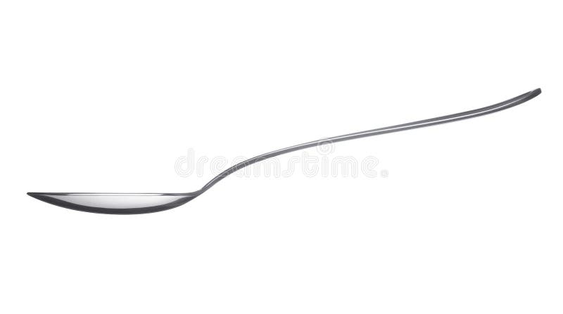 Silver Teaspoon Side View Isolated with Path Stock Photo - Image of ...