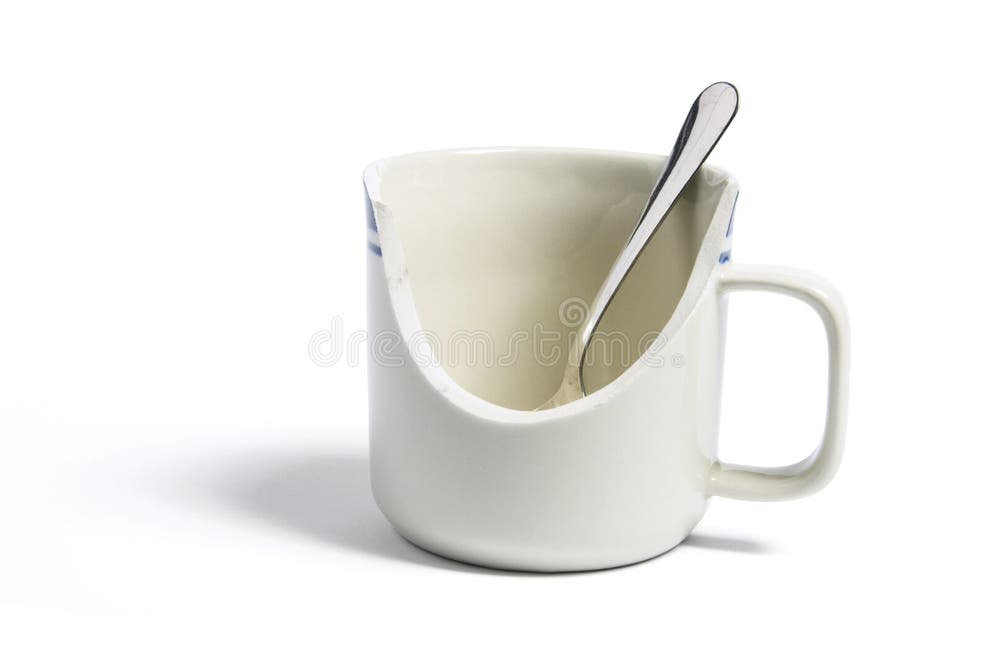 Spoon in Broken Mug stock photo. Image of teaspoon, broken - 12932196