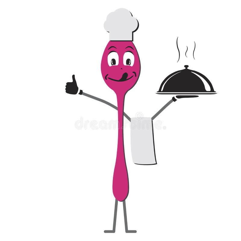 Spoon cartoon stock vector. Illustration of friends, meal - 28605914