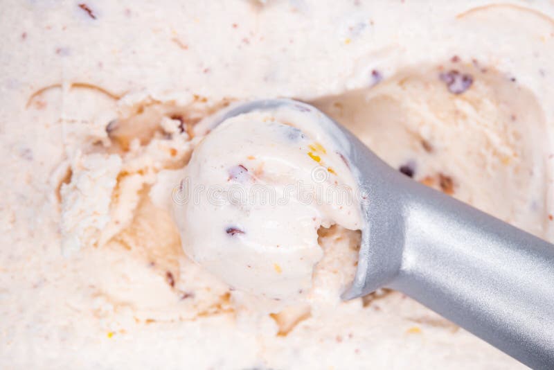 Spoon with Chestnut & Red Bean Ice Cream Stock Photo - Image of ...