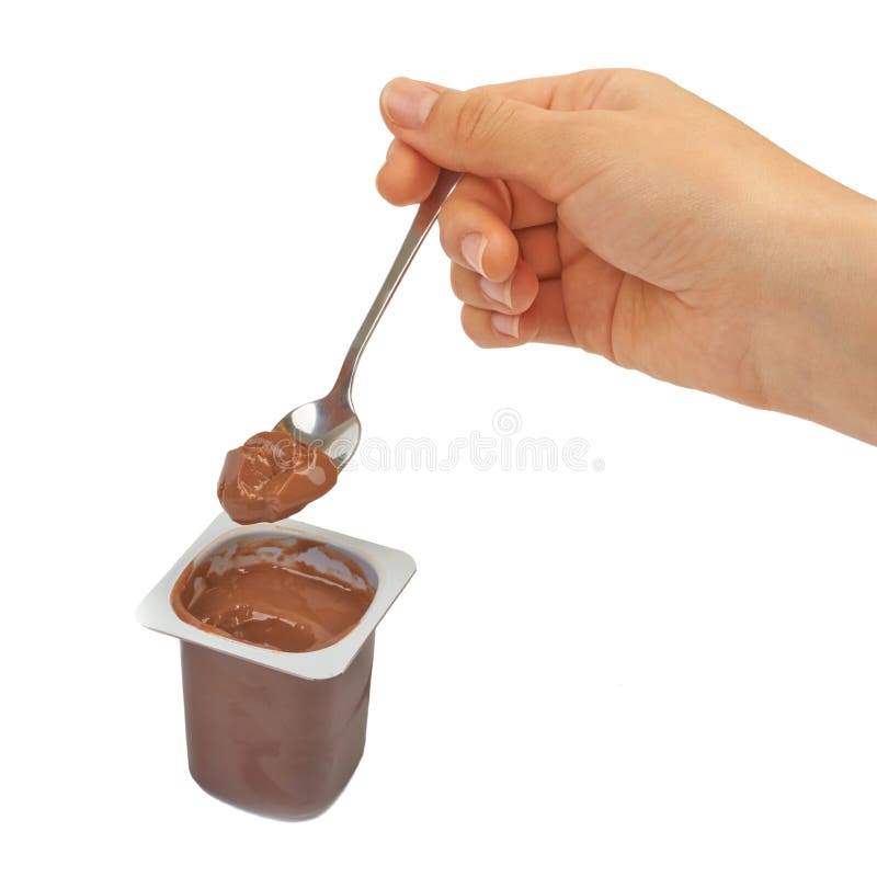 Spoon With Chocolate Pudding Stock Image - Image of vanilla, breakfast ...