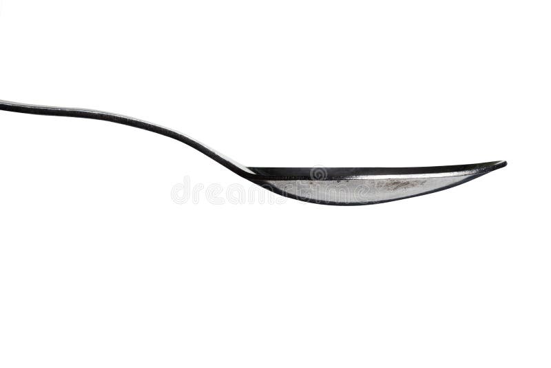 Silver Teaspoon Side View Isolated With Path Stock Photo - Image of ...
