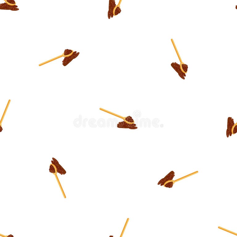 Spoon Cocoa Powder Pattern Seamless Vector Stock Vector - Illustration ...