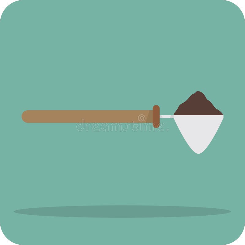 Spoon with Coffee Powder. Vector Illustration Decorative Design Stock ...