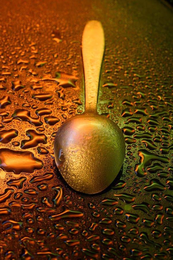 Spoon with Color Pills and Other Medicine Stock Photo - Image of ...