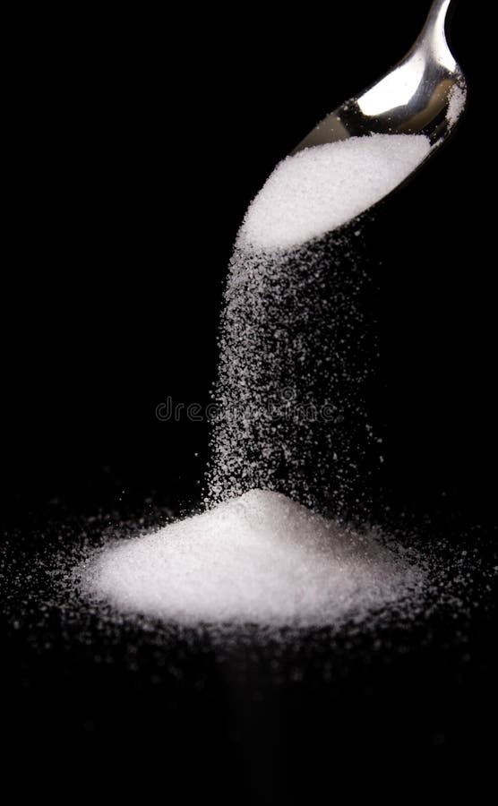 Spoon Crating Pile of Salt stock image. Image of natrium - 48636851