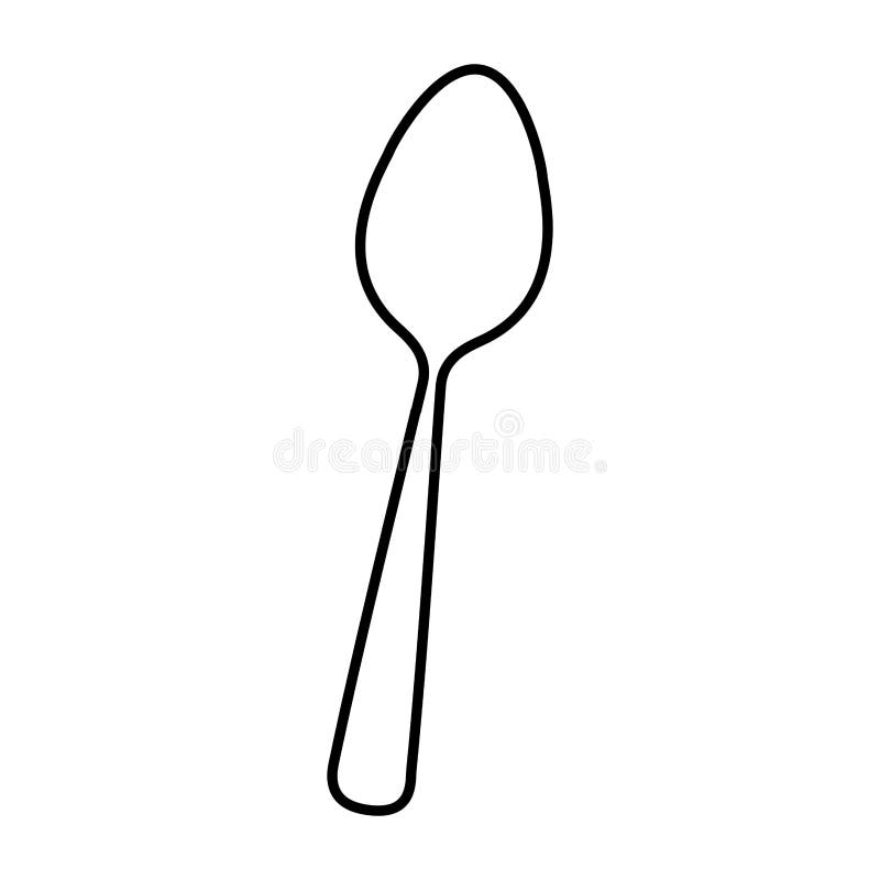 Spoon cutlery tool icon stock vector. Illustration of utensil - 86670277