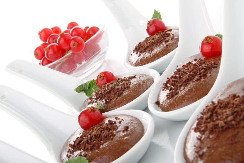 Spoon of Dessert, Chocolate Mousse Stock Photo - Image of celebration ...