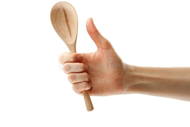 Spoon in female hand stock image. Image of kitchenware - 23566457