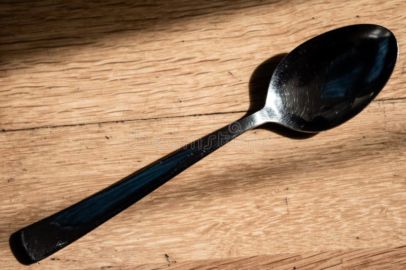 A Spoon on the Floor Shining Clean Stock Image - Image of silverware ...