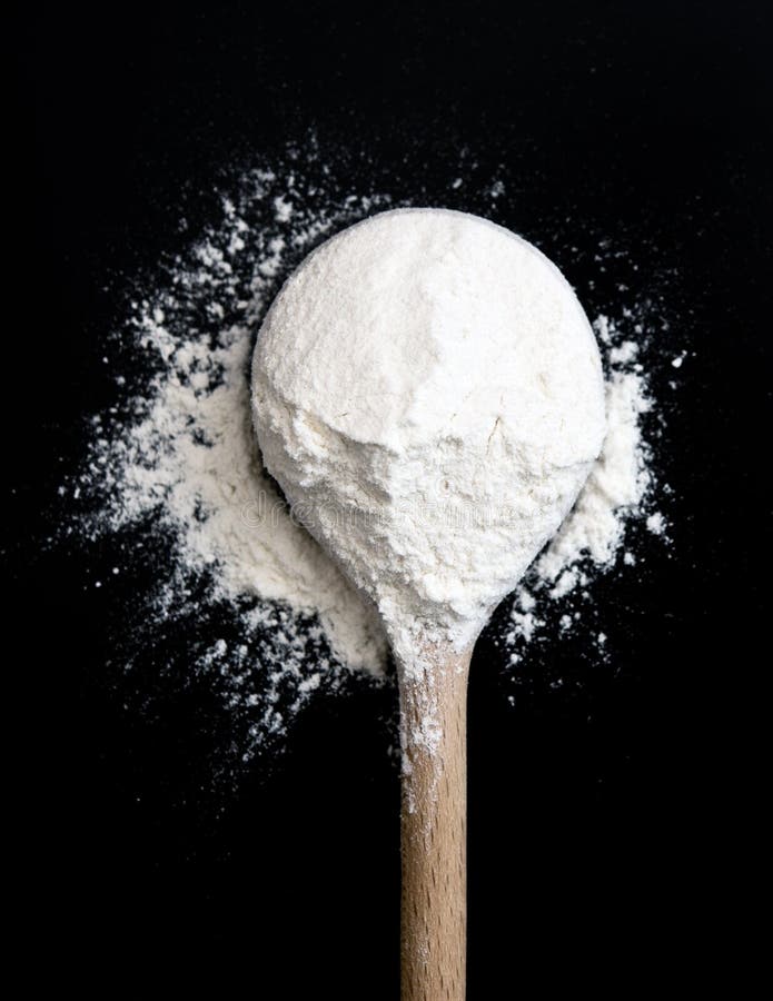 Spoon with flour stock image. Image of utensil, concept - 55653037