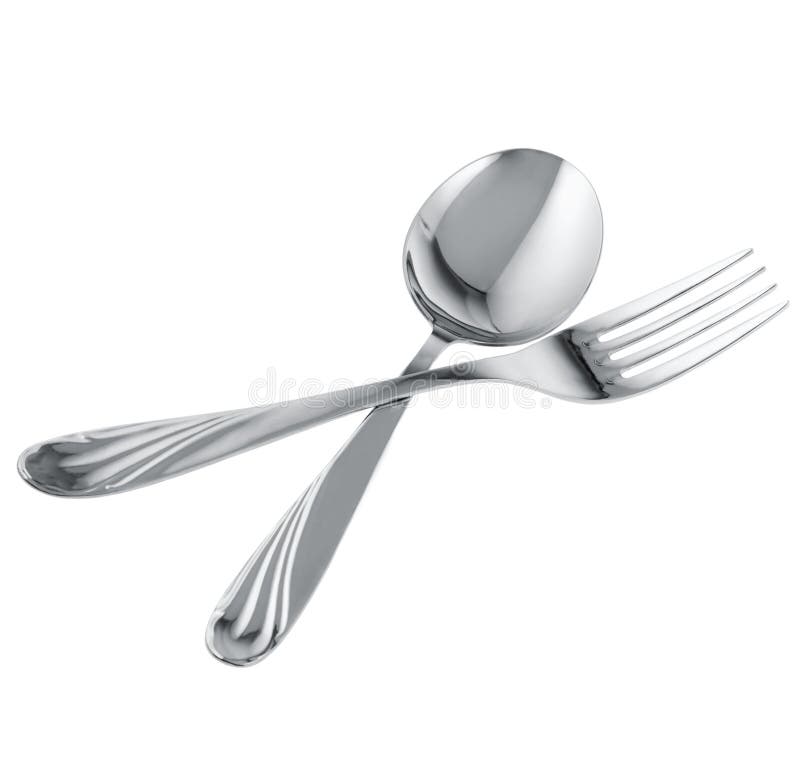 Fork and spoon. stock photo. Image of kitchen, nutrition - 21991408