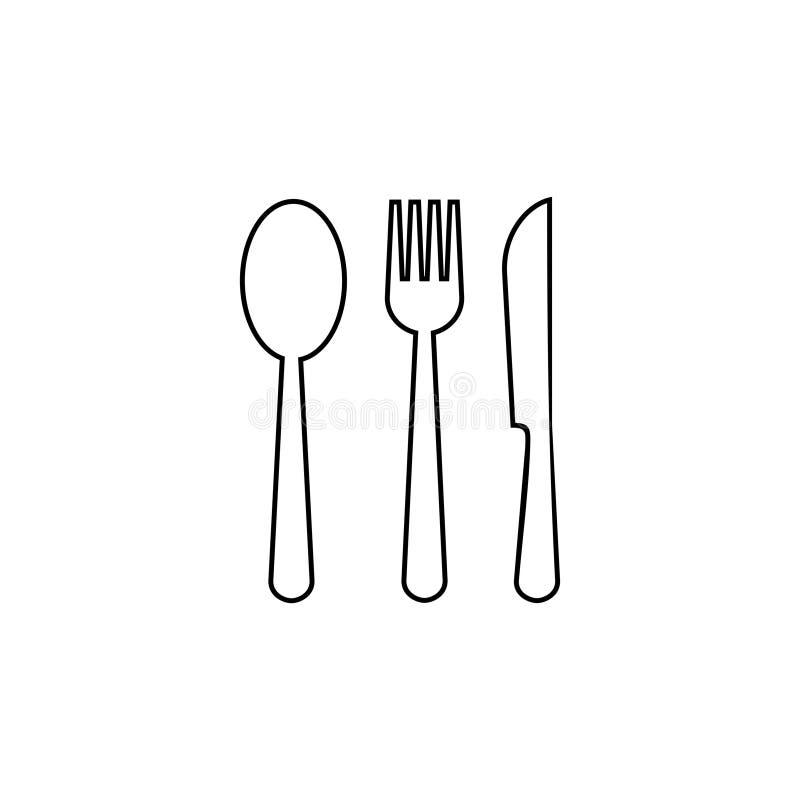 Spoon and Fork Icon . Spoon, Fork and Knife Icon Vector. Restaurant ...