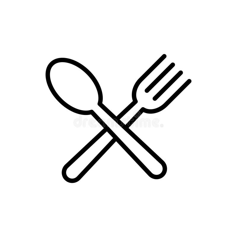 Spoon and fork icon stock vector. Illustration of knife - 330167185