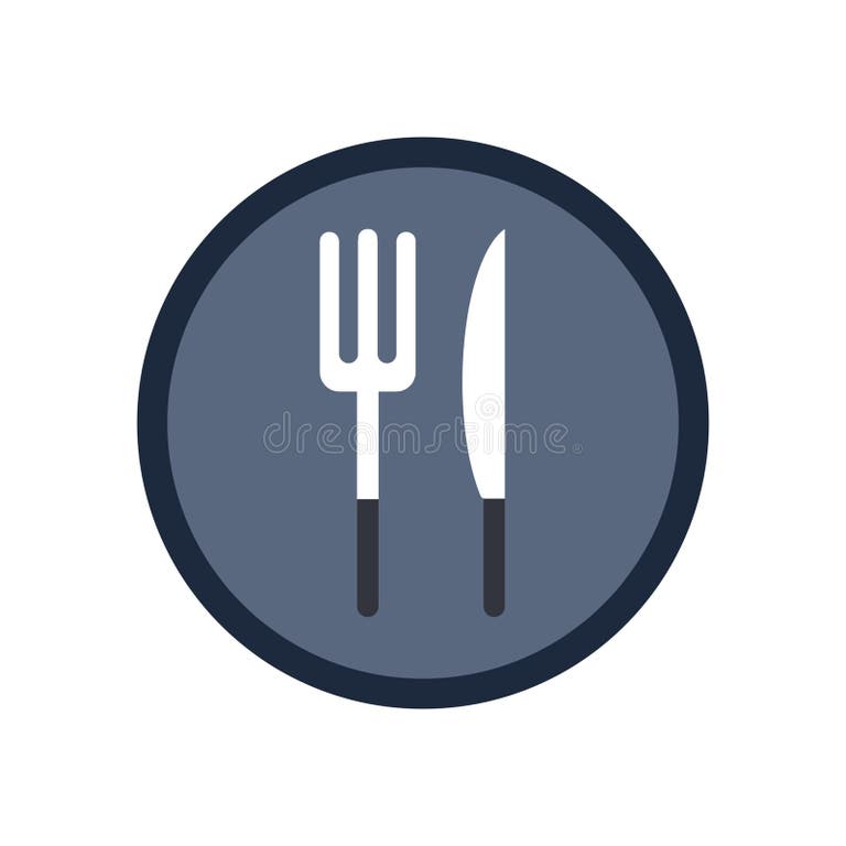 Spoon and Fork Icon. Spoon and Fork Sign Symbol. Illustration Spoon and ...
