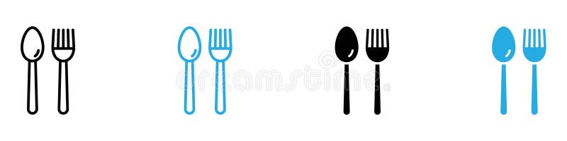 Spoon and Fork Icon Vector Set Collection for Web Stock Vector ...