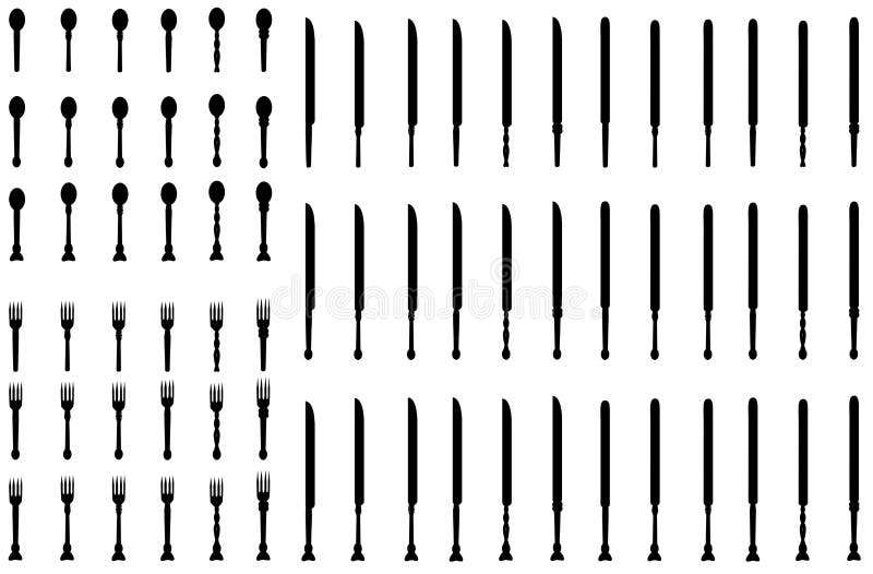 Spoon, Fork, Knife, and Butter Spread Stock Vector - Illustration of ...