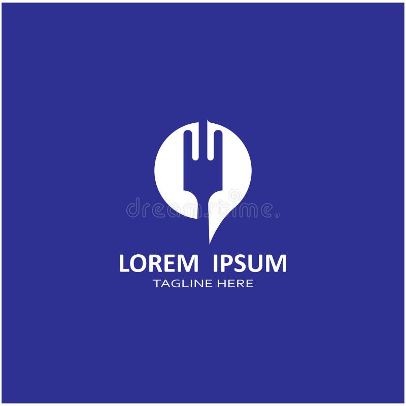 Spoon,fork,and Knife Icon Logo Vector Design Template Stock Vector ...