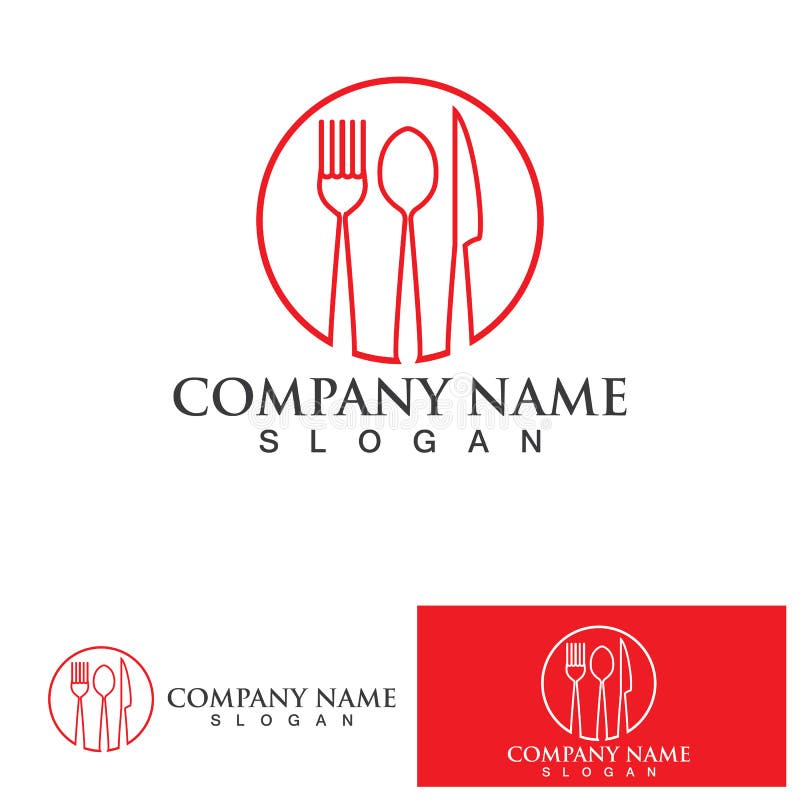 Spoon and Fork Logo and Symbol Vector Stock Vector - Illustration of ...