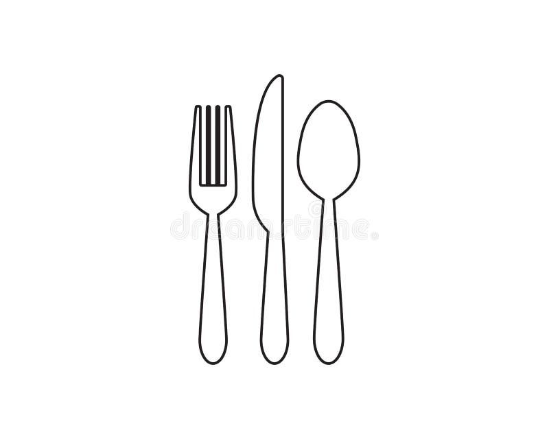 Spoon and Fork Logo Template Stock Vector - Illustration of crossed ...