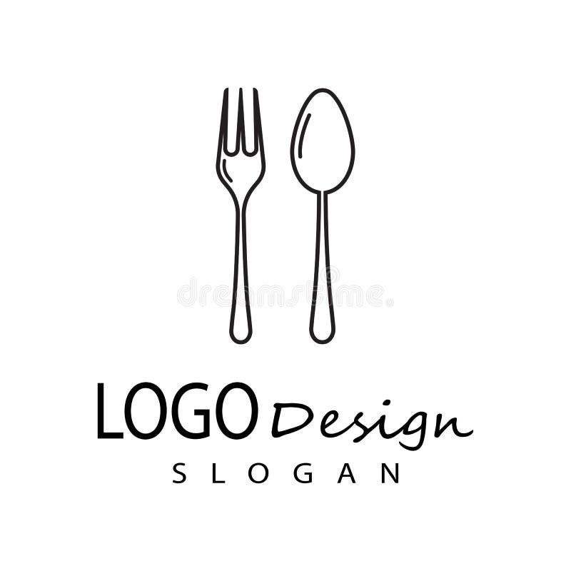 Spoon and Fork Logo Template Stock Vector - Illustration of breakfast ...