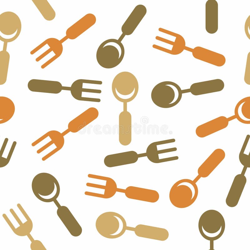 Spoon and Fork Pattern Background Design, Spoon and Fork Wallpaper ...