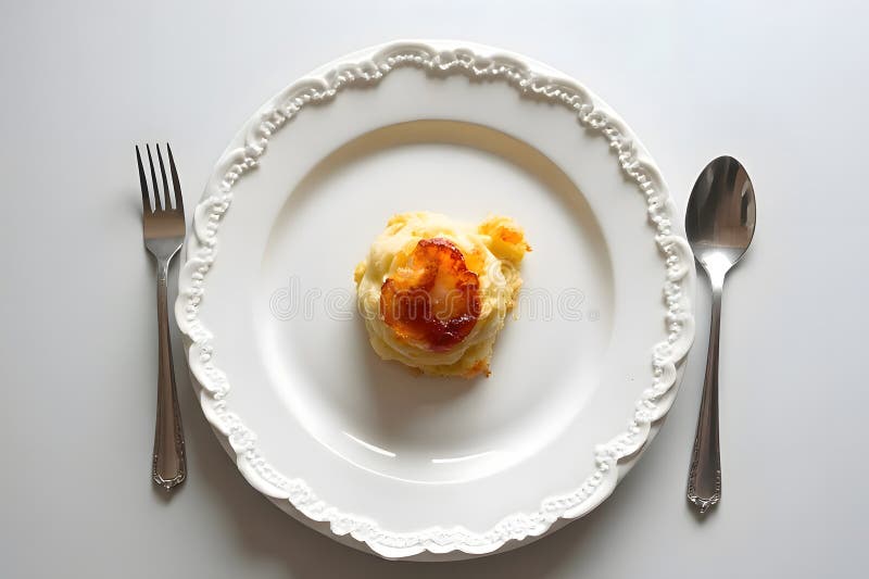 Spoon and Fork are Placed on an Empty Plate after Eating. Represents ...