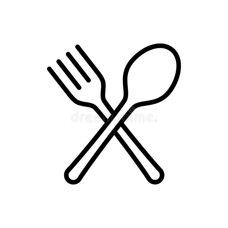Spoon and Fork Vector Icon. Restaurant Symbol. Vector Illustration ...