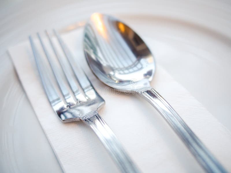 Spoon and fork stock photo. Image of equipment, breakfast - 59681182