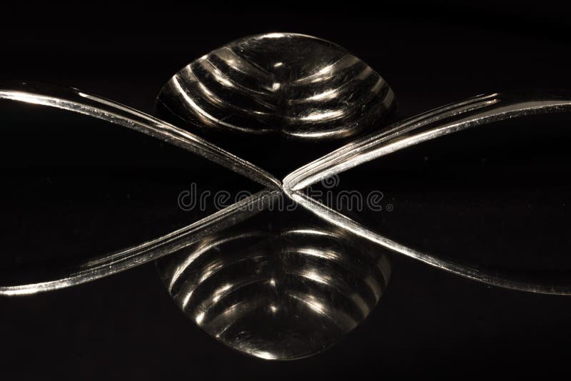 Spoon and forks stock photo. Image of preparation, white - 50847494
