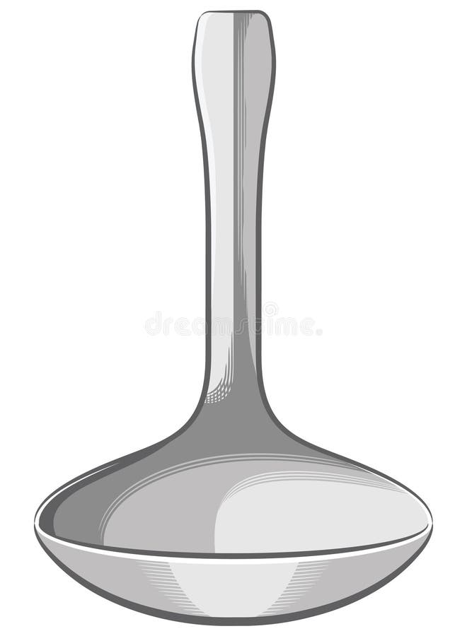 Spoon Front View Silverware Cutlery Utensil Stock Vector - Illustration ...
